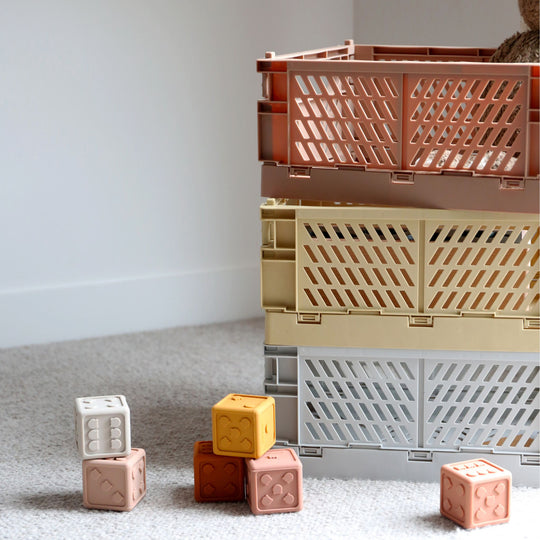 DESIGNSTUFF Slant Collapsible Crate, L, 50x33cm, Tuscany – Designstuff