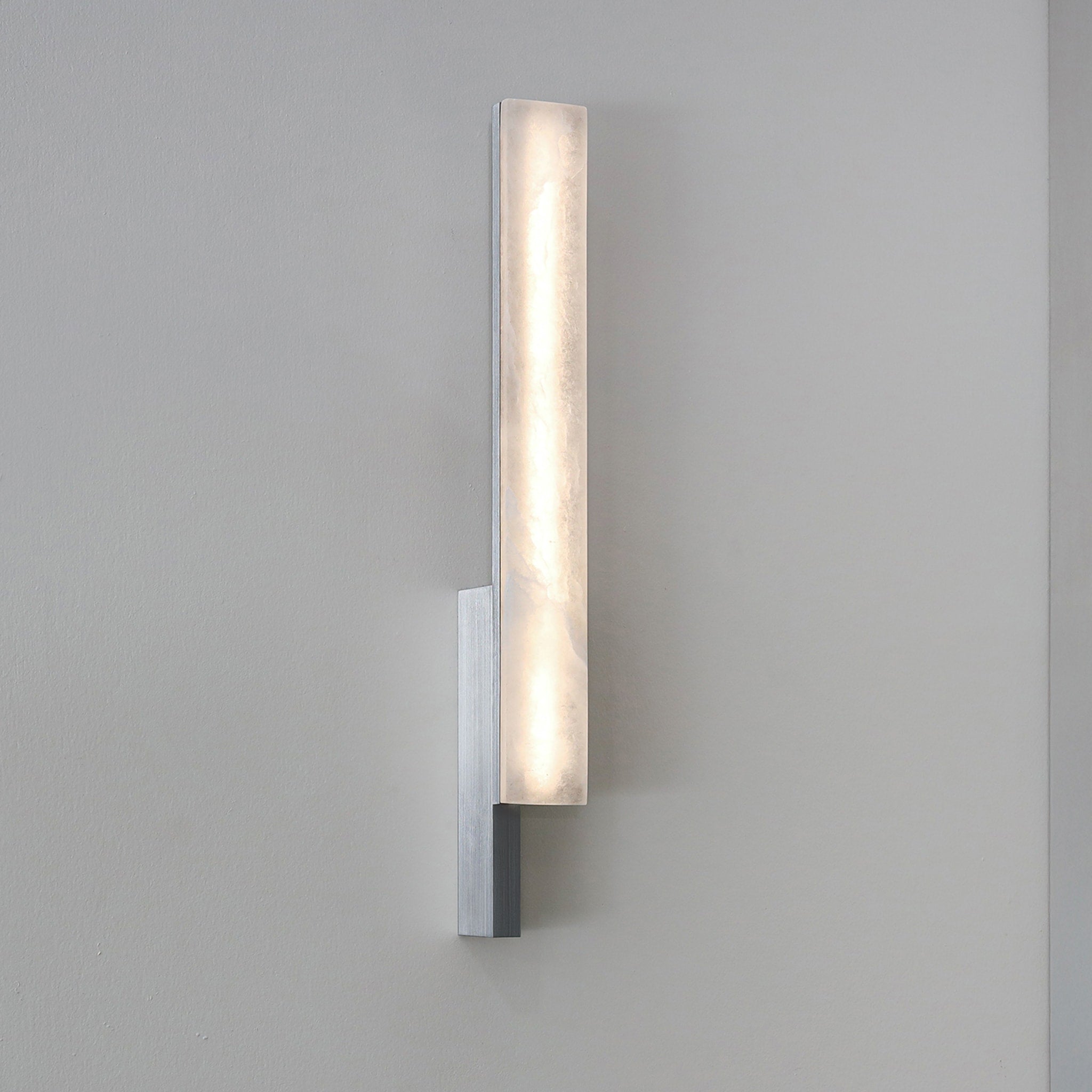 PRE-ORDER │ BEN-TOVIM DESIGN Bloc Wall Sconce, Right, Alabaster & Brus
