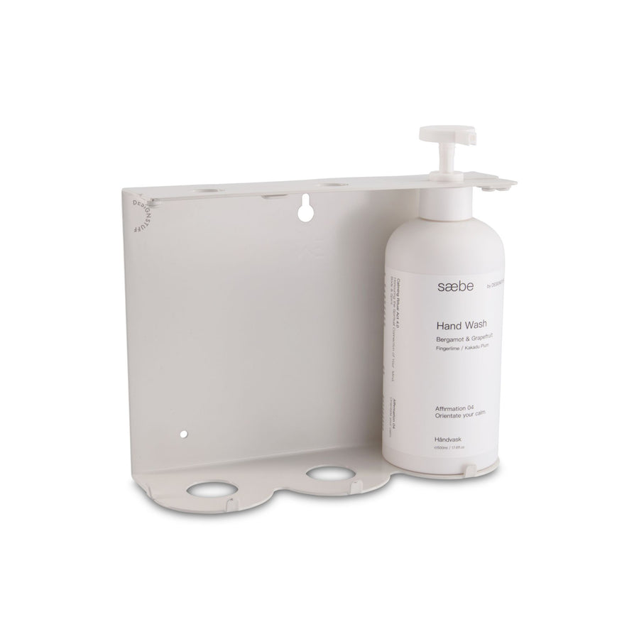 DESIGNSTUFF Lockable Soap Dispenser Holder, Triple 500ml, Smooth White