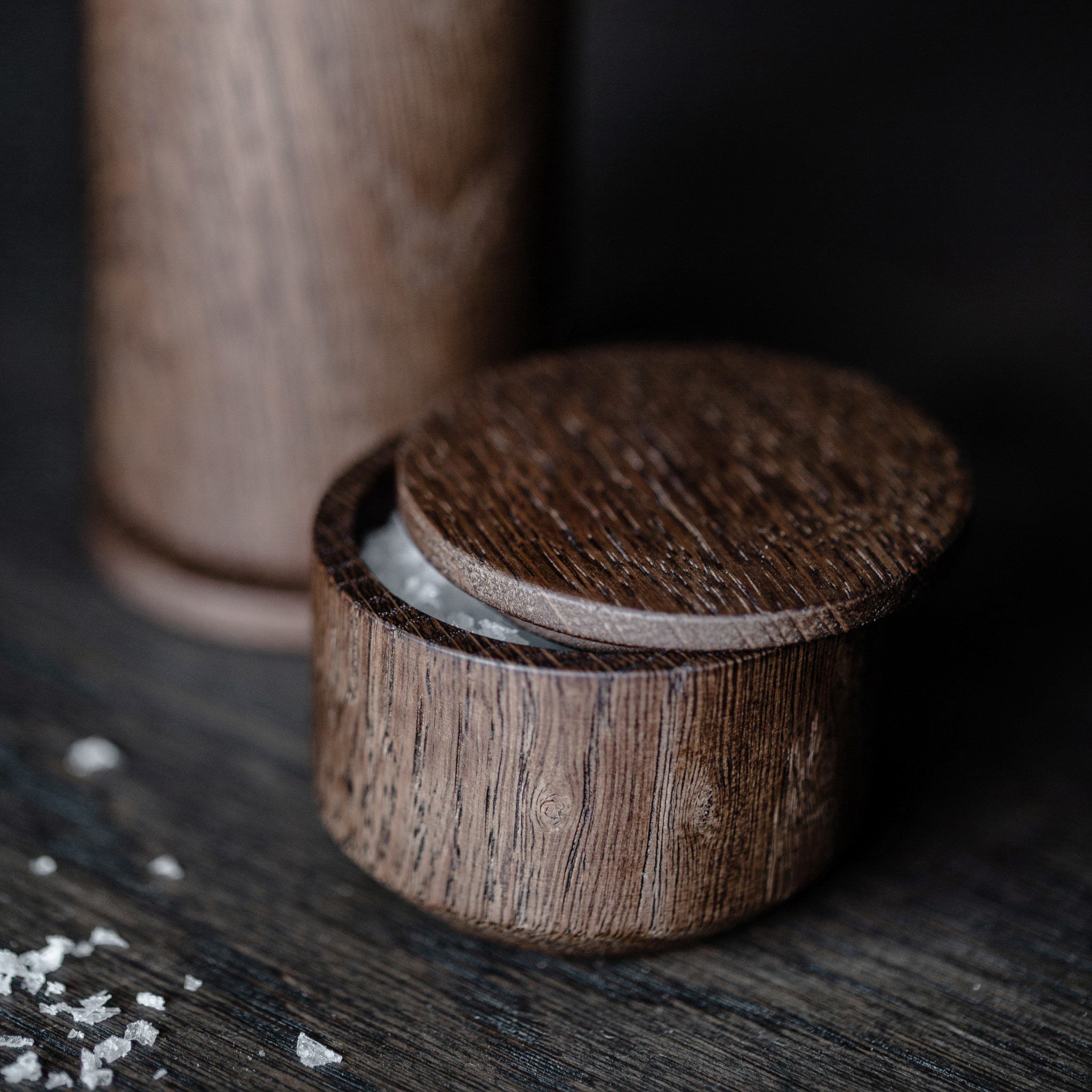 EKTA LIVING 'Salt Me' Salt Dish, Smoked Oak