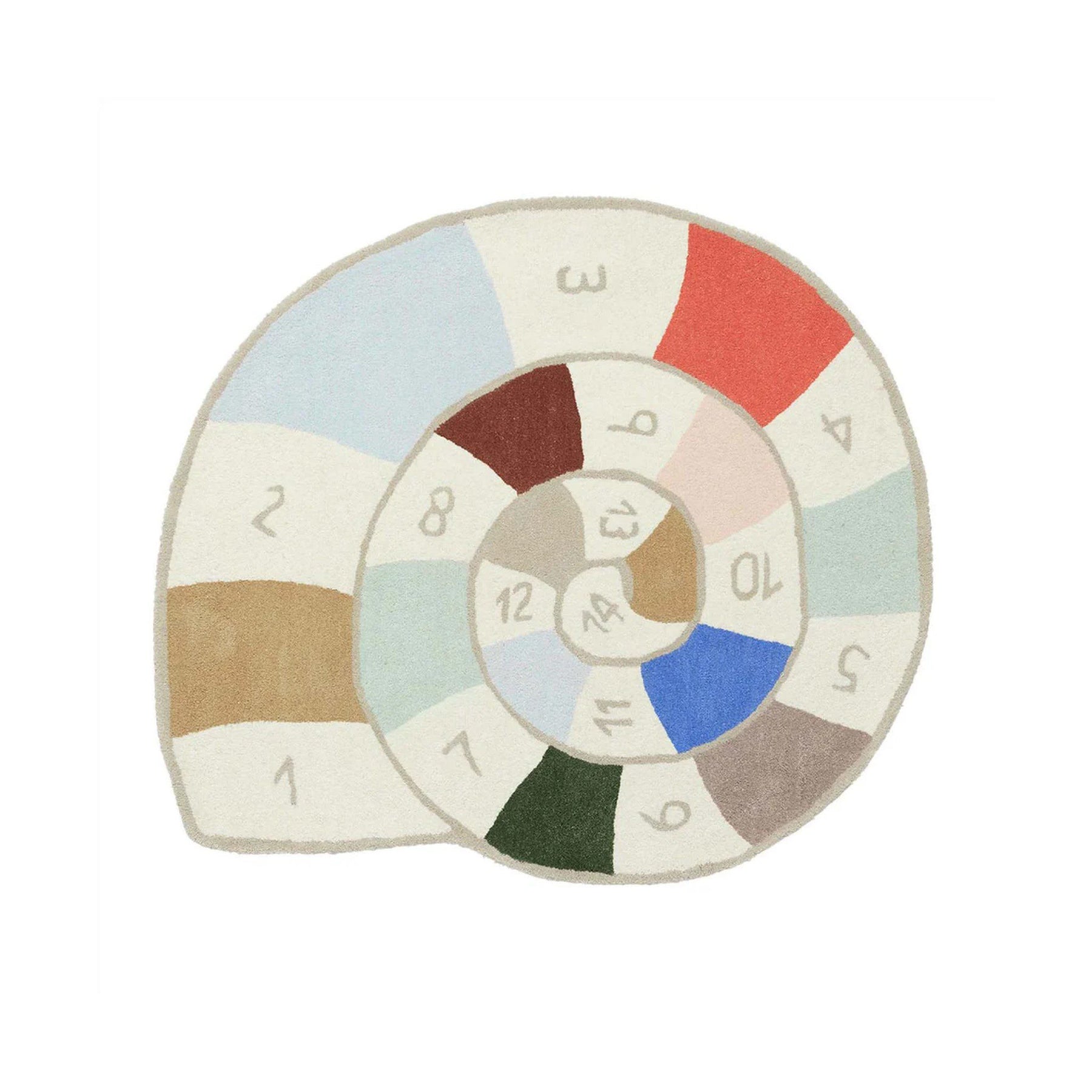 OYOY Nautilus Hopscotch Rug, Multi, Ø112cm