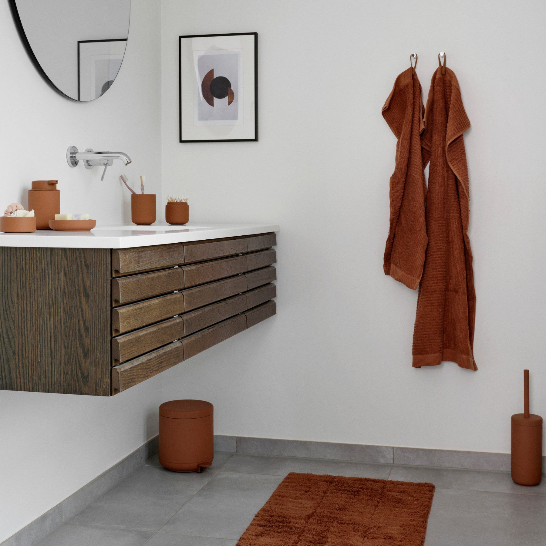 ZONE DENMARK Ume Pedal Bin 4L, Terracotta – Designstuff