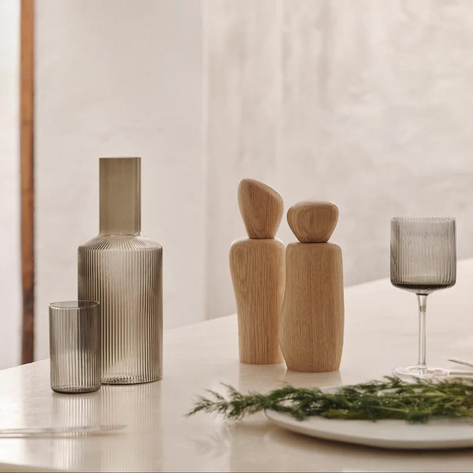 FERM LIVING Pebble Grinder, Oak