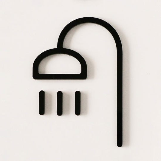 MOHEIM Restroom Sign, Black (Set of 2)