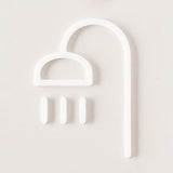 MOHEIM Restroom Sign, Black, 2 Pieces – Designstuff