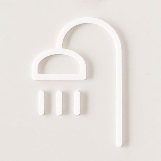 MOHEIM Restroom Sign, White Oak (Set of 2)