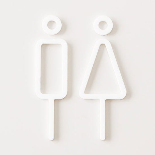 MOHEIM Restroom Sign, Black, 2 Pieces – Designstuff